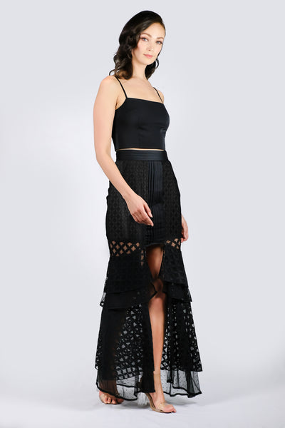 AW'18 Lace Mermaid Maxi Skirt - Black – Duchess and Co